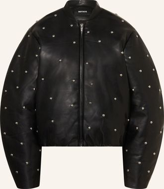 Rotate Rotate Jacke In Ledeoptik Mit Nieten schwarz