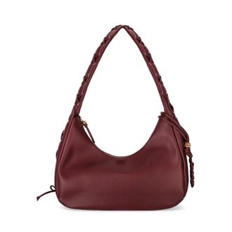 Ganni Burgunder Korsettstil Hobo Tasche - - Bags - Damen - Rot - ONE SIZE