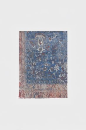 Gerard Darel Echarpe indienne &agrave; sequins en laine et soie - RACHELIA - Indigo