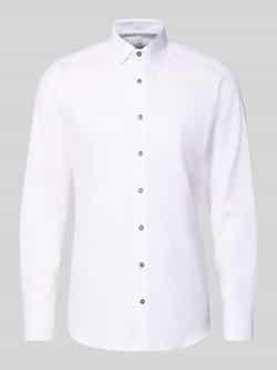 Olymp Level 5 Slim Fit Businesshemd aus Baumwoll-Mix mit Kentkragen