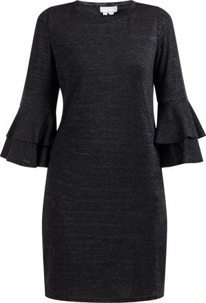 Usha Kleid mit Glanzgarn Damen schwarz