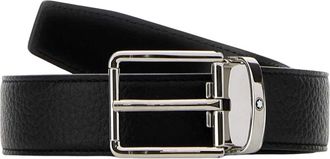 Montblanc Montblanc, Homme, Accessoires, Noir, Taille: ONE Size 3 cm Reversible Leather Belt