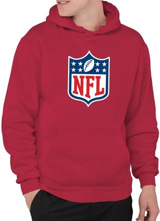 Junk Food Clothing x NFL - Shield Full Color - Unisex Adult Hoodie for Men and Women - Cardinal Red - Size Medium