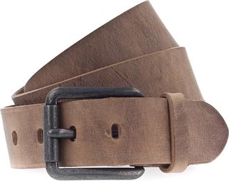 Vanzetti Gürtel, Unisex Ledergürtel, gewachst, 40 mm breit, hellbraun, 80 cm