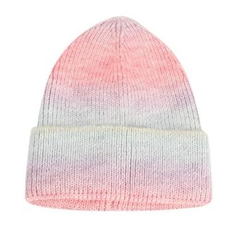 Generic Bonnet court en tricot coupe-vent chaud d&eacute;grad&eacute; tie dye chapeau tricot&eacute; en laine chapeau dhiver pour homme par temps froid, H, Taille unique