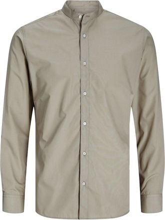 Jack & Jones Herren Jjjoe Shirt Ls Plain Mao Freizeithemd, Pure Cashmere, S