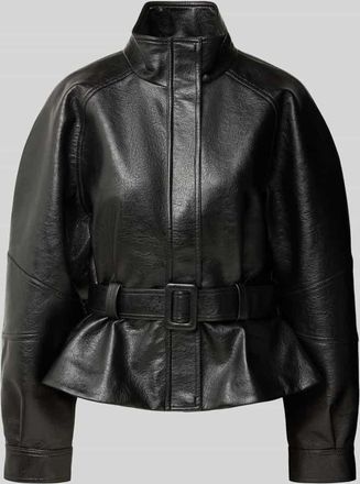 Neo Noir Jacke in Leder-Optik mit G&uuml;rtel Modell Jaclyn