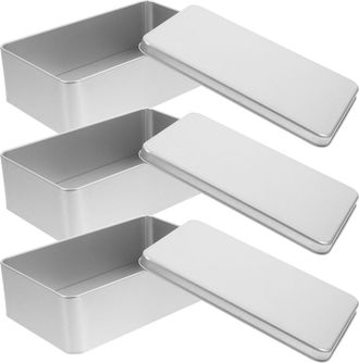 Exceart Kerzendosen 3 Stück Schachteln Aus Weißblech Für Kekse Große Menge Gefrostete Kekse Keksdosen Mit Deckel Metalldose Leere Schachtel Geschenkdose Bonbo