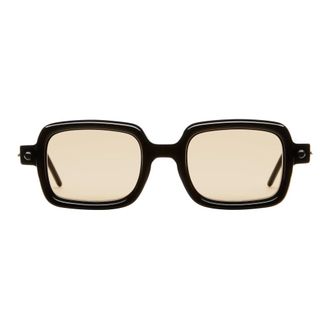 Kuboraum Rechteckige Schwarz Elfenbein Sonnenbrille - - Accessories - Damen - Schwarzk - ONE SIZE