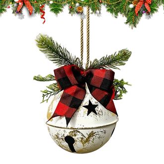 Generico Gigante Jingle Bells - Gro&szlig;e Dekoration mit hohlen Weihnachtsglocken, mit Metallglocken, verziert | f&uuml;r Winterurlaub im Freien, Garten, Party, Winterv