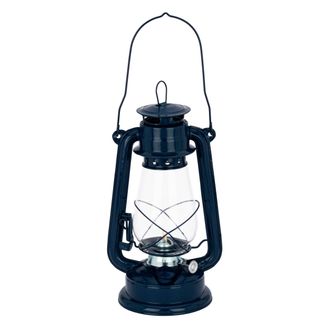 NKlaus Sturmlaterne Petroleumlampe Eisen blau lackiert 31x14cm &Ouml;llampe Maritime Deko 15005