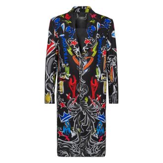 Philipp Plein Homme, Manteaux, Multicolore, Taille: L Coat Long