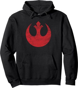 Star Wars Rebel Alliance Logo Weathered Dark Pullover Hoodie