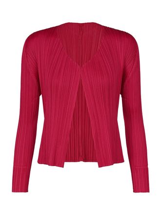 Issey Miyake Pleats Please Cardigan - Red