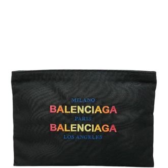 Balenciaga Pochette en nylon Pre-owned - Femme - Pre-owned - Noir - Taille: ONE Size