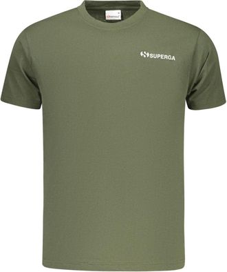 Superga Homme, Tops, Vert, Taille: 2XL T-shirt &agrave; Manches Courtes