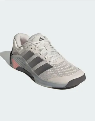 adidas adidas Performance - Dropset 4 - Trainingsschuhe in Cremewei&szlig; und Silber-Grau