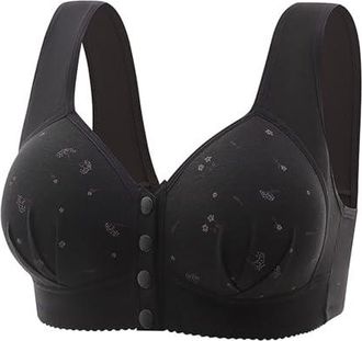 Generico Soutiens-gorge femme sans armature col en V bralette ouvert devant invisible soutien-gorge minimiseur l&eacute;ger Brassiere sangles r&eacute;glables en microfibre 