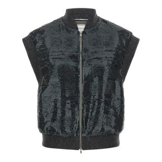 PESERICO &Auml;rmellose Bomberweste - - Jackets - Damen - Grau - XS
