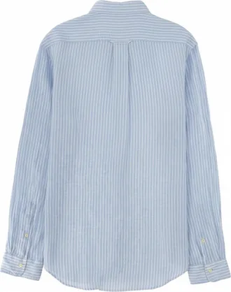 Polo Ralph Lauren Logo Linen Shirt - Blue