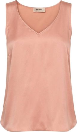 Mos Mosh MOS Mosh, Femme, Blouses et Chemises, Rose, Taille: 40 FR MMAstrid D&eacute;bardeur en Soie &agrave; Col V