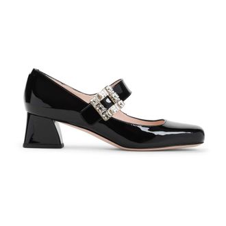 Roger Vivier Glitzernde Strass Babies Schuhe - - Shoes - Damen - Schwarzk - 36 EU
