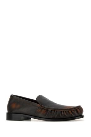 Dries Van Noten Mens Brown Leather Loafers Tan Sneaker