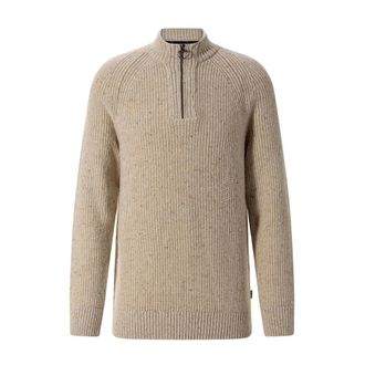 Barbour Pull Troyer demi-zip - Homme - Pulls - Beige - Taille: M