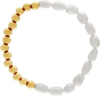 Dansk Copenhagen Femme, Accessoires, Jaune, Taille: ONE Size Joy Waterproof Elastic Pearl & Ball Bracelet