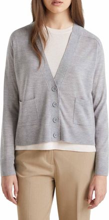 Benetton Damen Cardigan M/L 11ahd604r Strickjacke, grau, XL