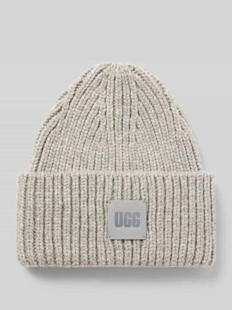 UGG M&uuml;tze mit Logo-Patch Modell CHUNKY RIB BEANIE