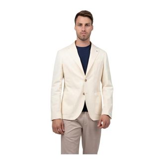 L.B.M. 1911 Einreihiger Mantel - - Jackets - Herren - Beige - L