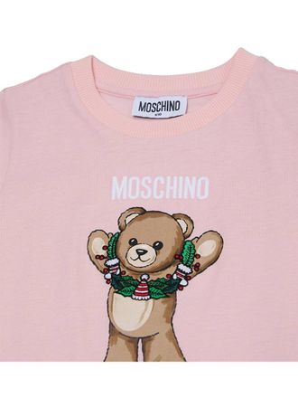 Moschino Logo-Embroidered Cotton T-Shirt - White