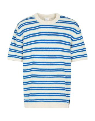 8 by YOOX STRIPED RECYCLED COTTON SWEATER