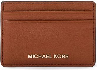 Michael Michael Kors Kartenetui aus strukturiertem Leder - Braun