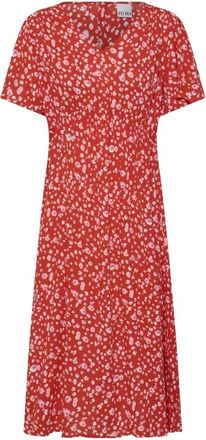 Ichi Ichi, Femme, Robes, Rouge, Taille: 42 FR Midi Robes