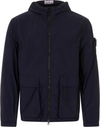 Stone Island Homme, Vestes, Bleu, Taille: XL Parka Courte