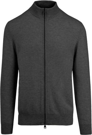Bomboogie Homme, Pulls, Gris, Taille: M Pull en laine m&eacute;rinos avec col montant et fermeture &eacute;clair