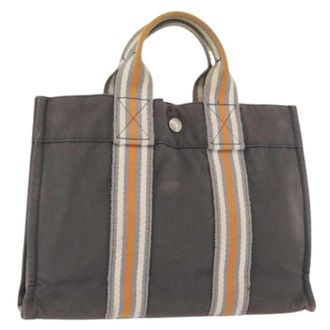 Herm&egrave;s Pre-owned Canvas Tote Bag - - Pre-owned - Damen - Grau - ONE SIZE