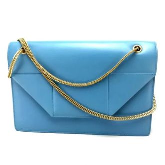 Saint Laurent Pre-owned Leder Schultertasche - - Pre-owned - Damen - Blau - ONE SIZE