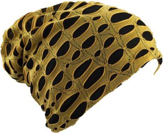 Miobo Slouch Beanie M&uuml;tze,Einheitgr&ouml;&szlig;e,Destroyed Vintage Look Ginstergelb