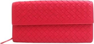 Bottega Veneta Portefeuille long (bi-pli) Pre-owned - Femme - Pre-owned - Rouge - Taille: ONE Size