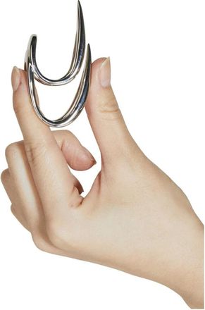 MUGLER Femme, Accessoires, Gris, Taille: ONE Size V Ring