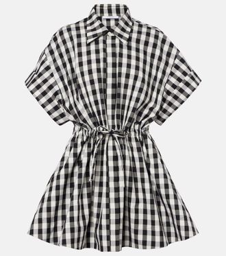 Givenchy Robe chemise en coton m&eacute;lang&eacute; &agrave; carreaux