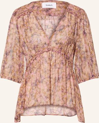BA&SH Ba&Sh Blusenshirt Asya Mit 3/4-Arm Und R&uuml;schen pink