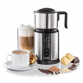 Cloer Cloer 7789 Mousseur à lait à induction XL800, mousse de lait 600 ml, chocolat chaud 500 ml, récipient 800 ml, commande électronique, 500 W, bobine de 