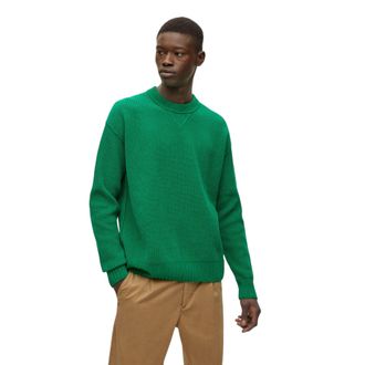 HUGO BOSS Pullover Top f&uuml;r Herren/Damen Unisex, gerippt, Regul&auml;r (Gr&uuml;n)