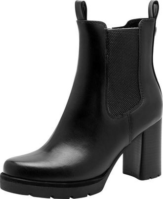 Marco Tozzi Damen Chelsea Boots mit Blockabsatz Elegant, Schwarz (Black), 40 EU