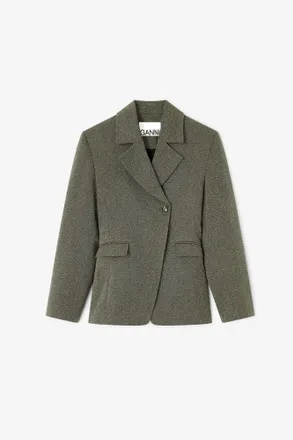 Ganni Blazer moulin&eacute; vert - Pour Femme