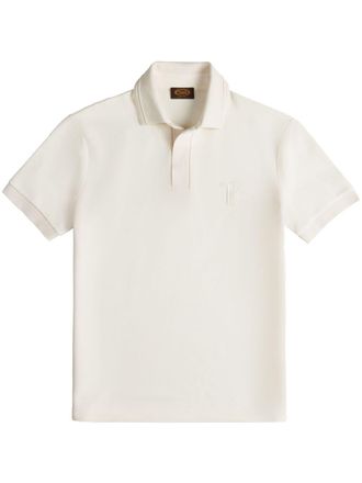 Tod's polo à logo brodé - Blanc